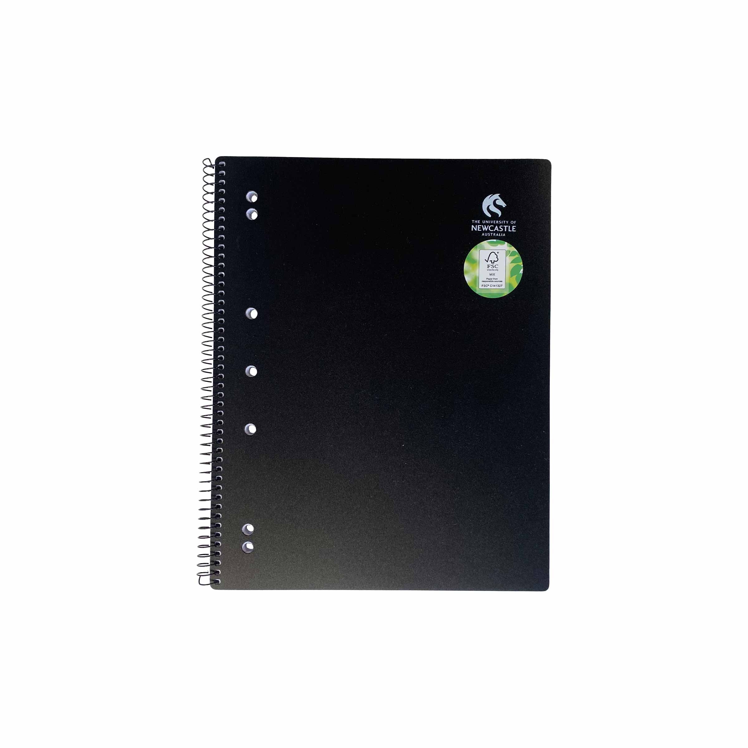A4 140P BLACK SPIRAL NOTEBOOK – The Shop - The University of Newcastle